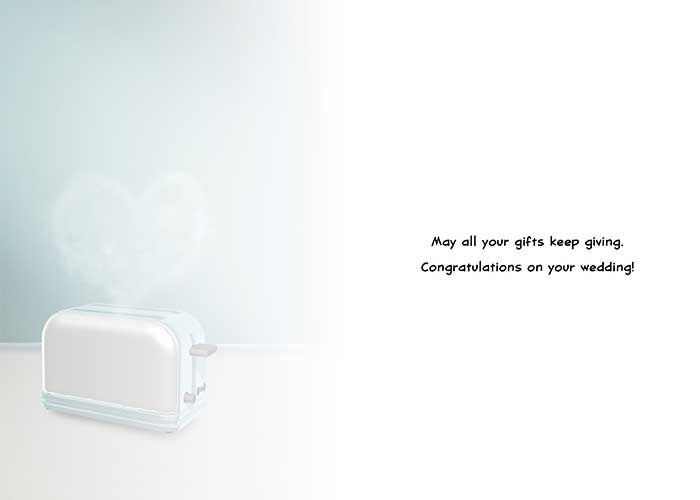 A Toaster to the Happy Couple Wedding Greeting Card | by Artist Kim ...